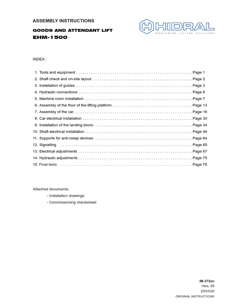 EHM-1500 Installation Manual IM372en (1) | PDF