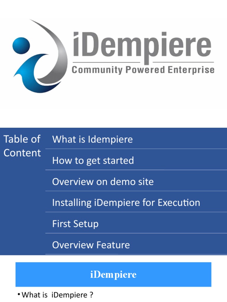 Idempiere Overview | PDF Idempiere Overview | PDF