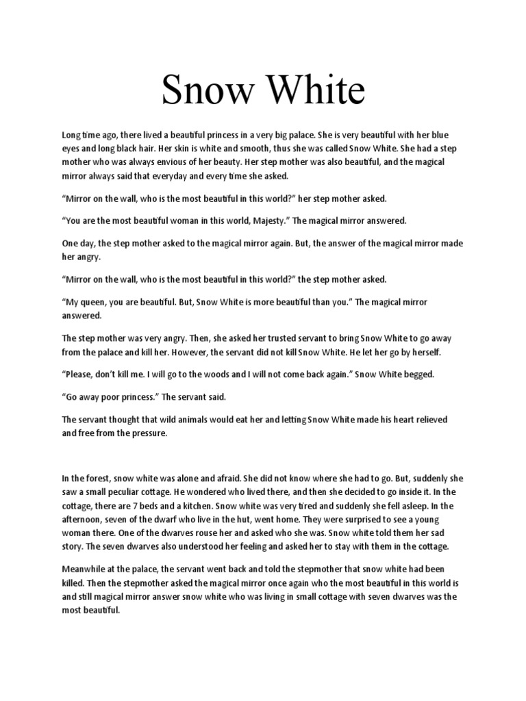 Snow White: A Timeless Tale | PDF | Snow White | Fantasy Characters