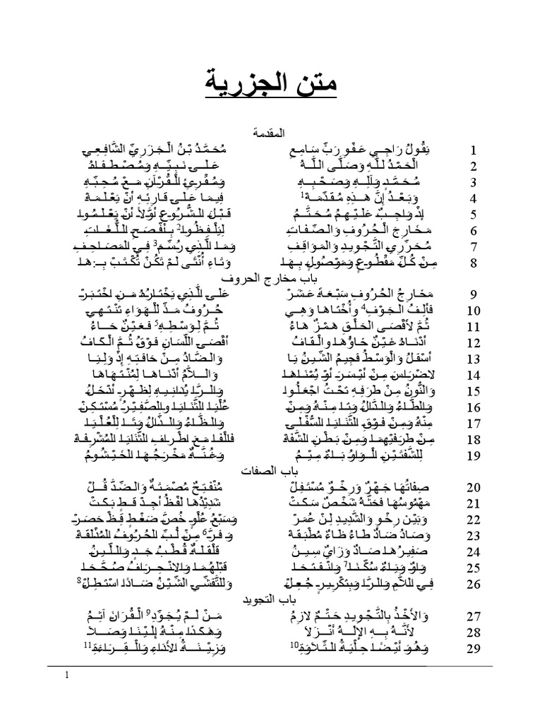 Matan Al Jazariyah | PDF