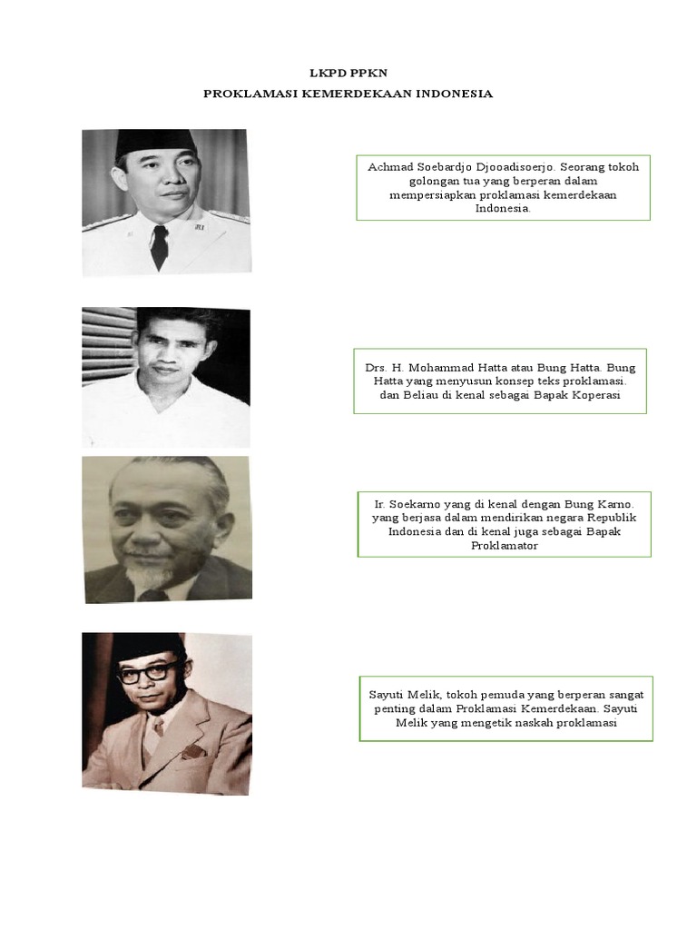 Tokoh Proklamasi Kemerdekaan Indonesia | PDF