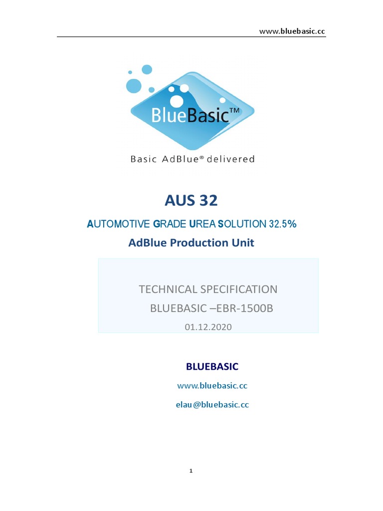 Bluebasic Adblue Production machine-EBR1500B 20ft Container Type 219030 ...