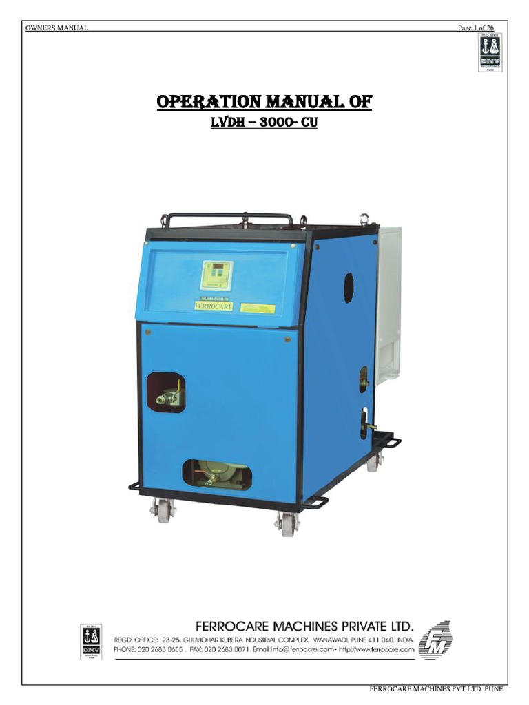 LVDH 3000 Operation Manual | PDF | Continuum Mechanics | Engineering ...