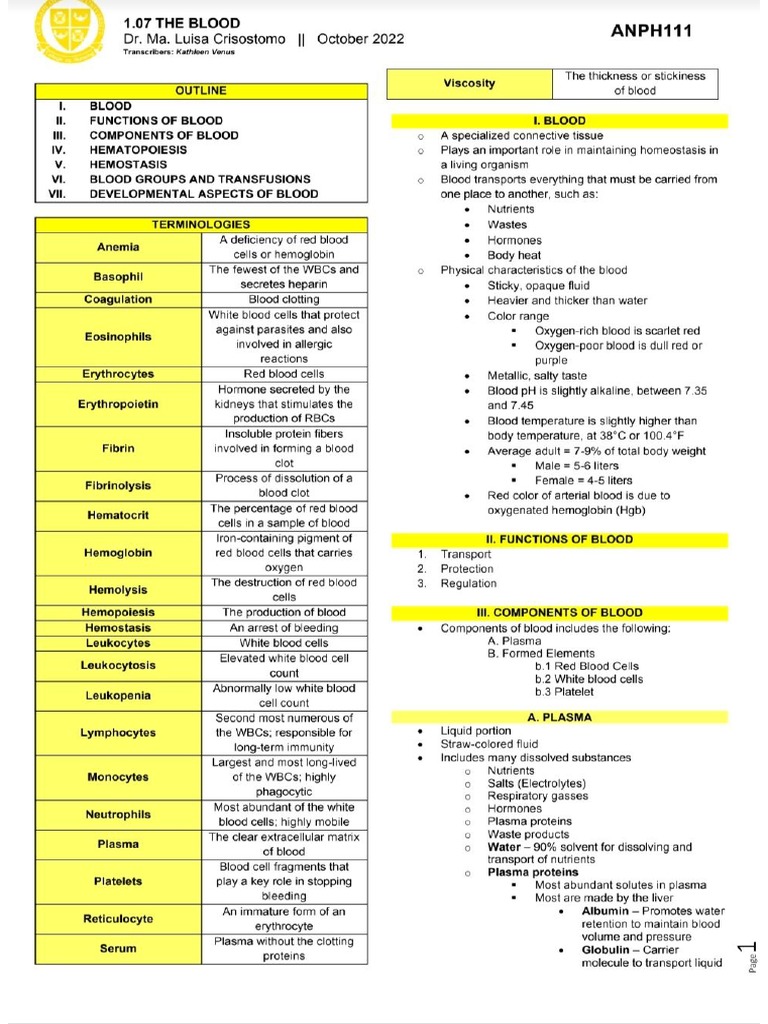 BLOOD | PDF