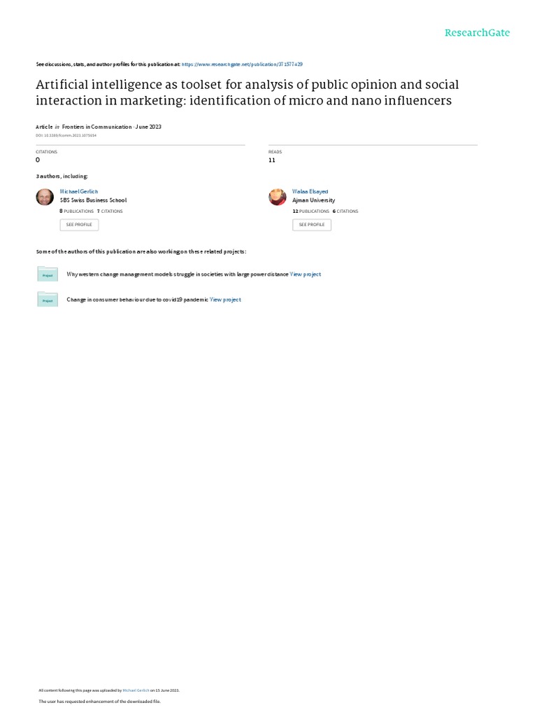 Artificial Intelligence As Toolset For Analysis of Public Opinion and ...