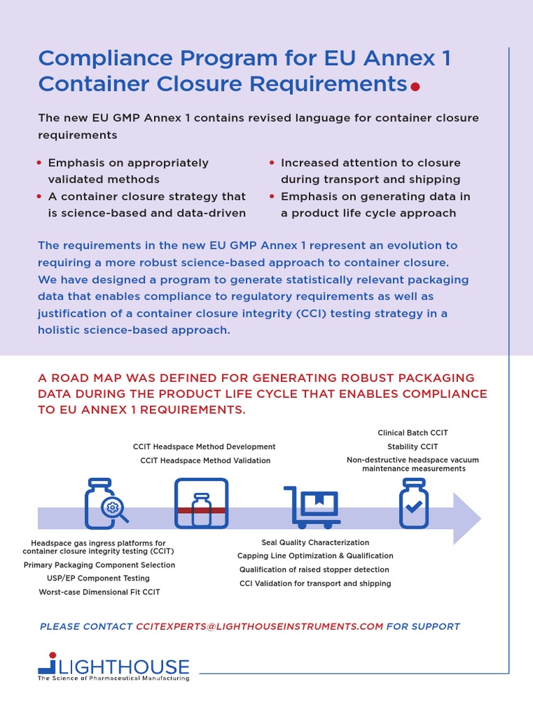 Compliance Program For Eu Annex 1 | PDF | Product Lifecycle | Packaging ...