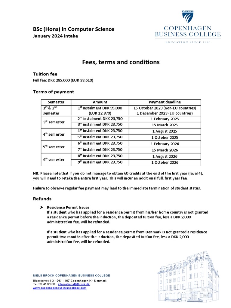 bscs-jan-2024-fees-and-payment | PDF | Fee | Money