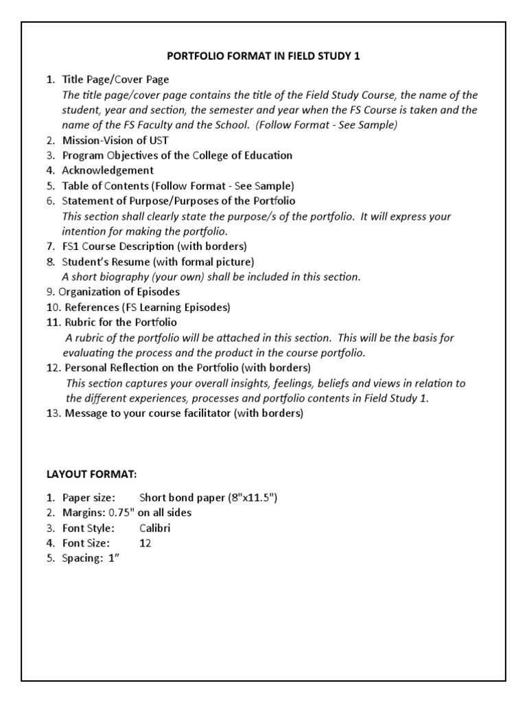 Portfolio Format | PDF | Learning | Educational Technology