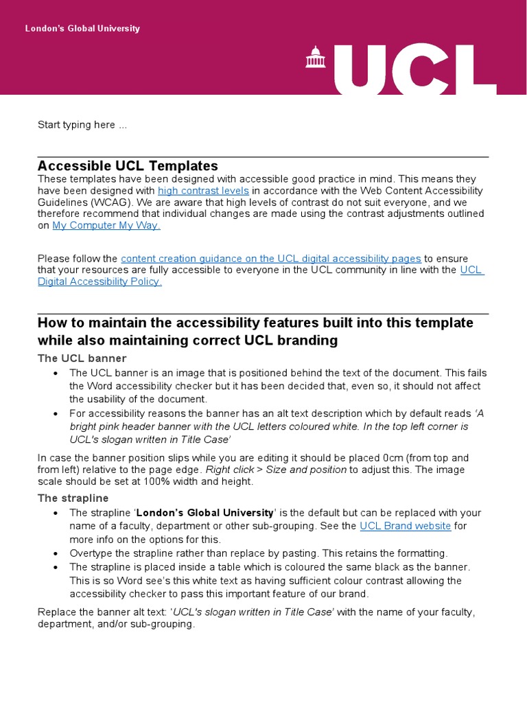 UCL A4 Letterhead Bright Pink | PDF