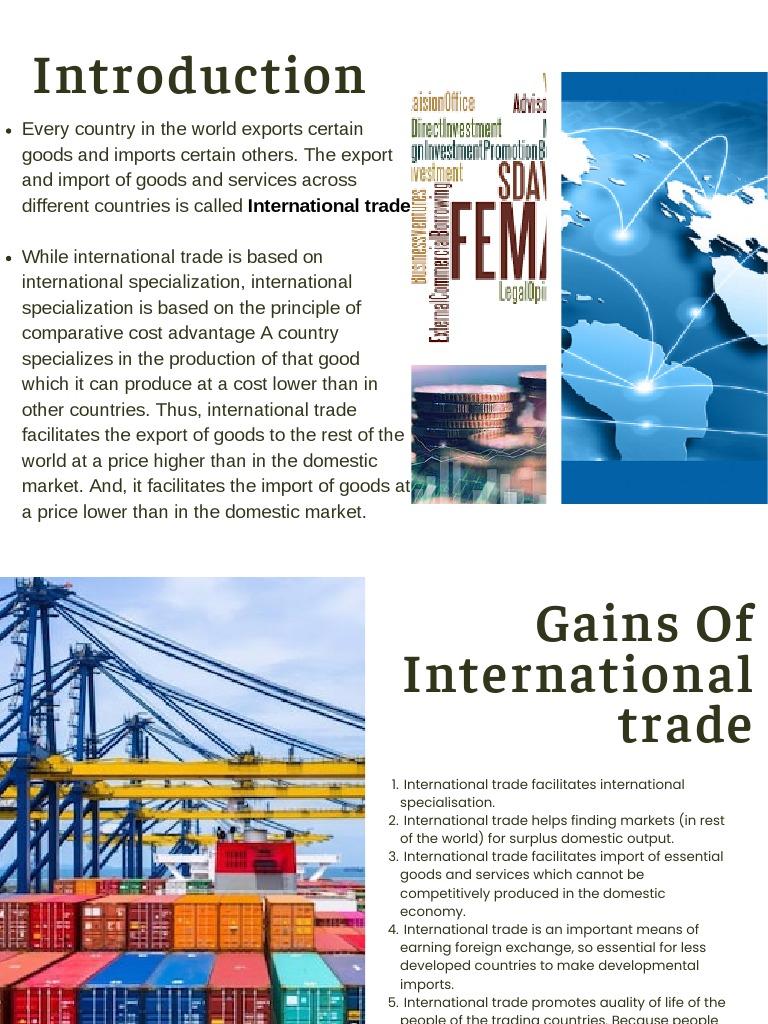 Benefits of International Trade | PDF