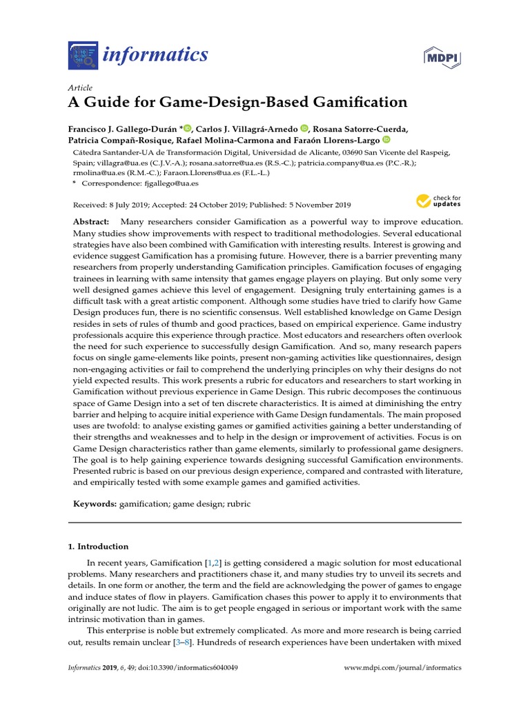 A Guide For Game-Design-Based Gamification | PDF