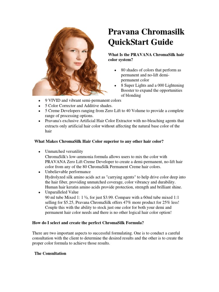 Pravana_Chromasilk_QuickStart_Guide | PDF