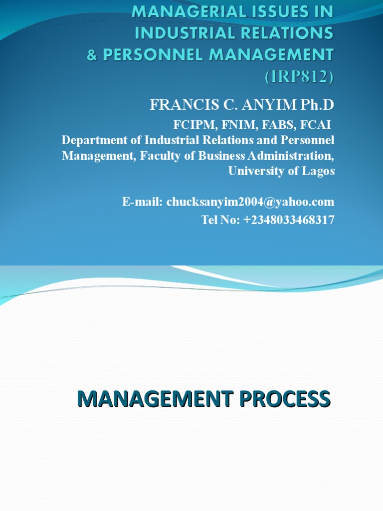 Managerial Issues | PDF