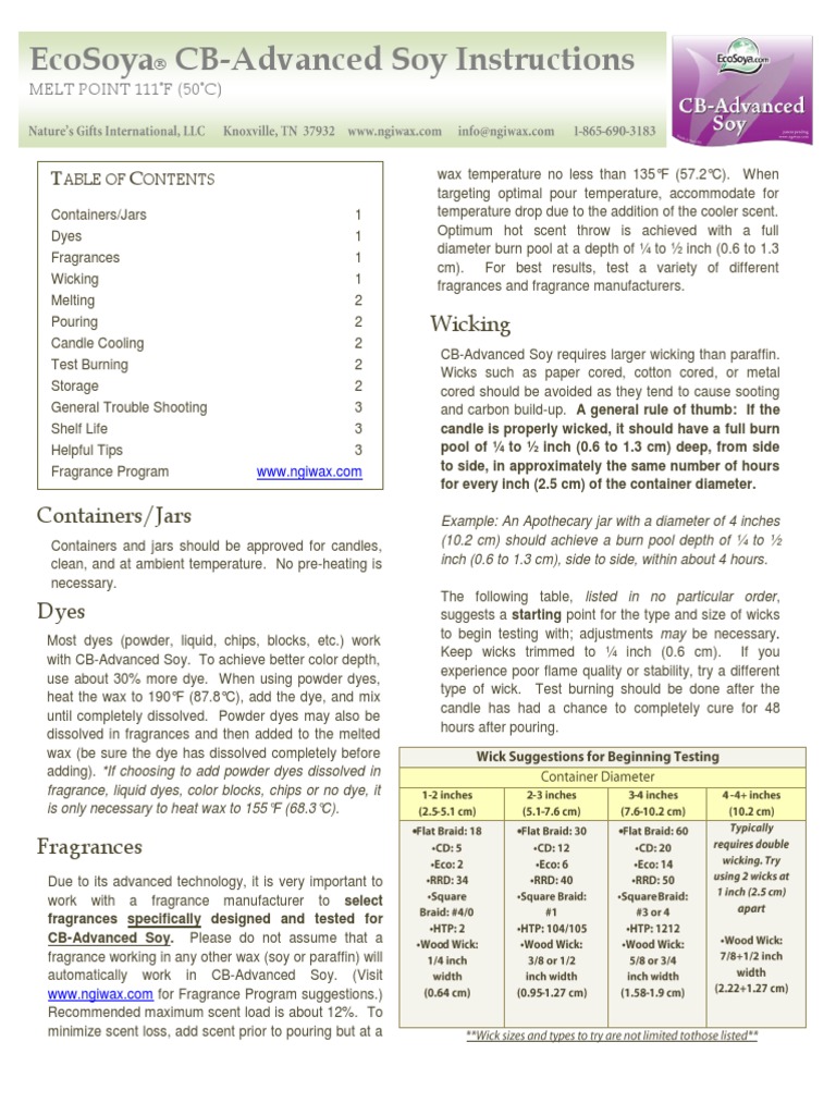 CB Advanced Instructions | PDF | Candle | Physical Sciences