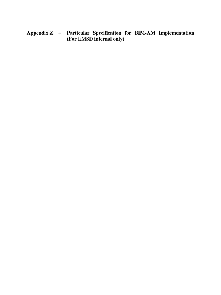 Appendix Z-PS For BIM-AM Implmentation - EMSD | PDF | Building ...