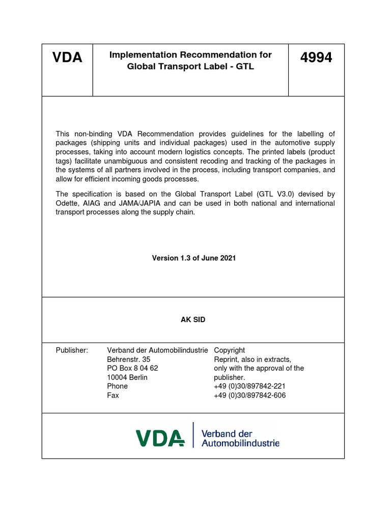 En-Vda 4994 - GTL V1.3 - 2021-06 | PDF | Radio Frequency Identification ...