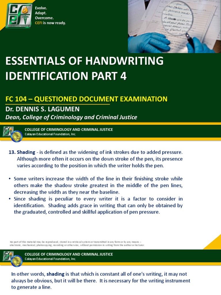 O8groolmz - Module 5 - Chapter 2 - Essentials of Handwriting Identification Part 4 | PDF