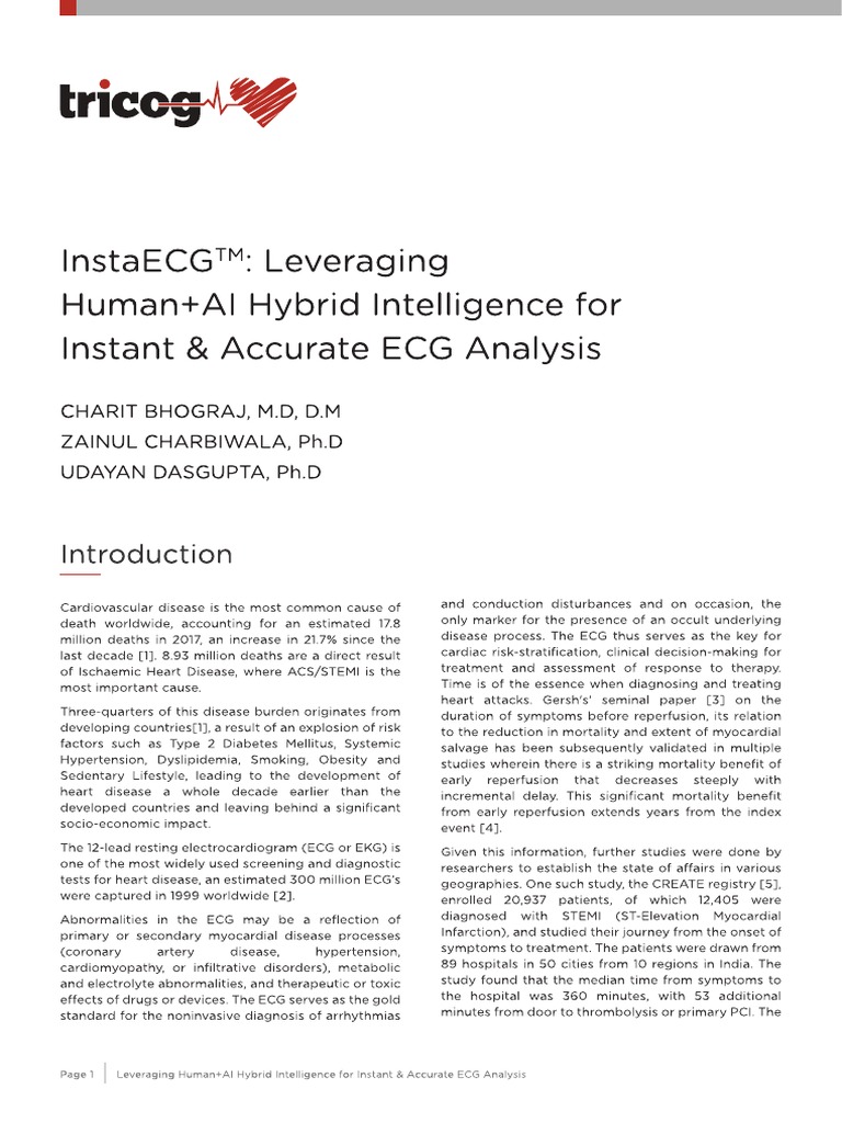 Tricog InstaECG Whitepaper | PDF