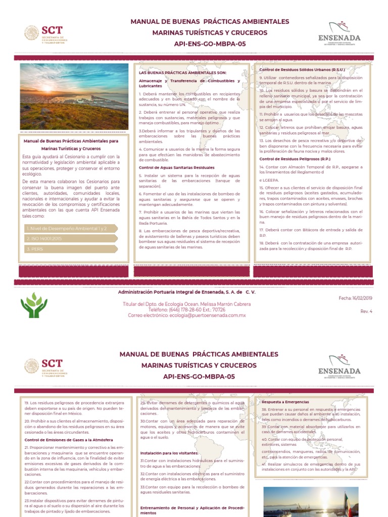 Manual De Buenas Practicas Ambientales En Marinas Turisticas Pdf