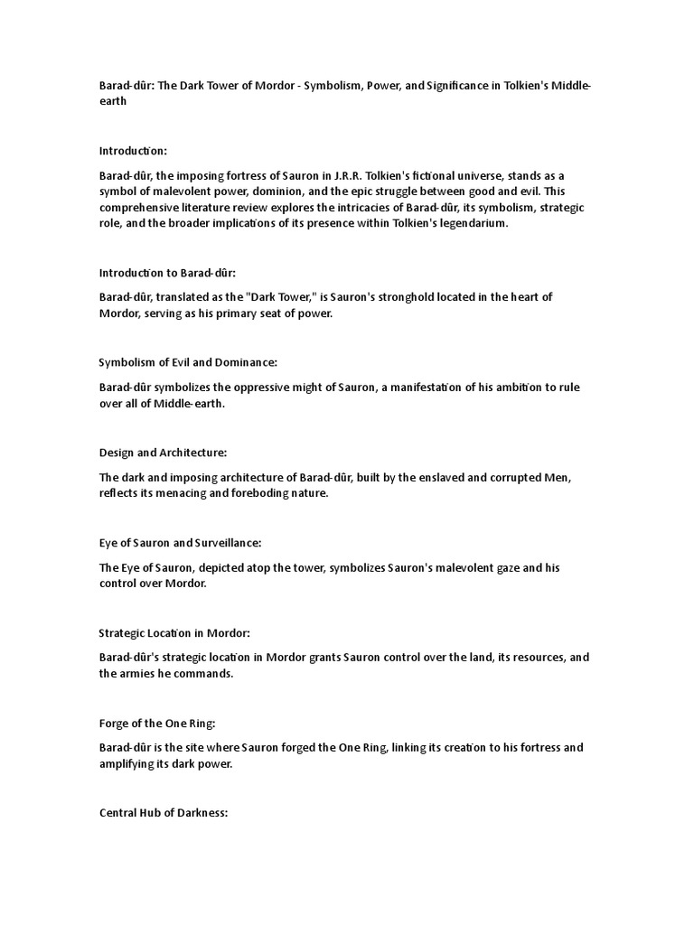 Barad | PDF | Fantasy | Middle Earth