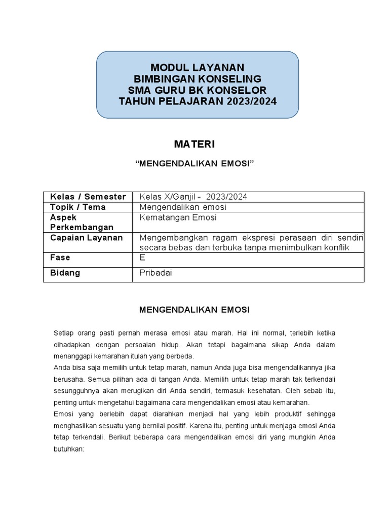 Modul Materi 3 - Sma | PDF