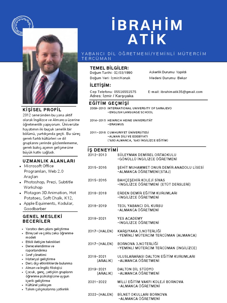 İbrahim ATİK CV | PDF