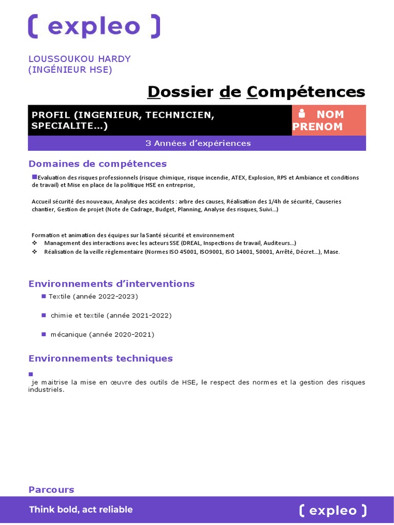 Dossier Competences Expleo - RENAUT Clément | PDF