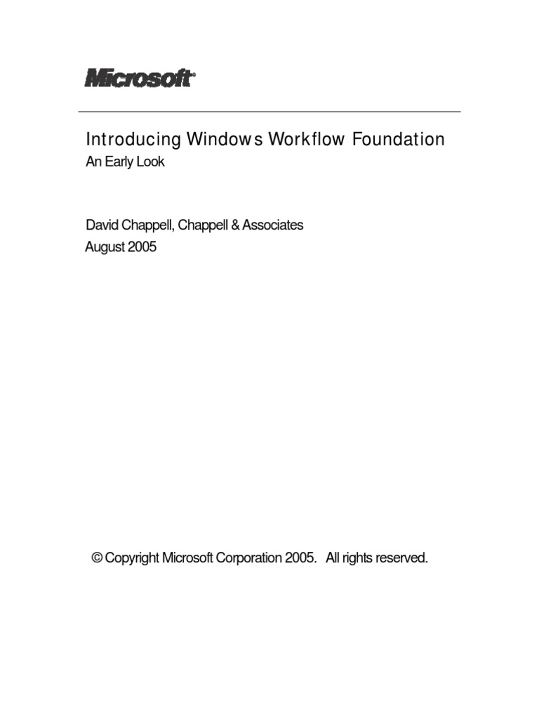 Windows Workflow Foundations Intro | PDF | Business Process | Workflow