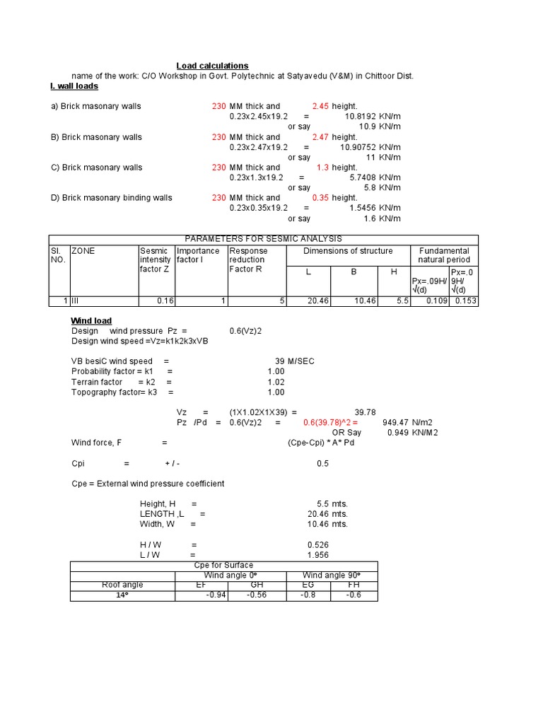 Load Calculations-All Sheds Satyavedu | PDF | Truss | Structural Load
