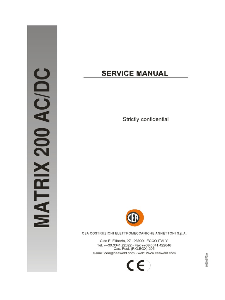 Service manual-English-Matrix 200 Ac DC | PDF