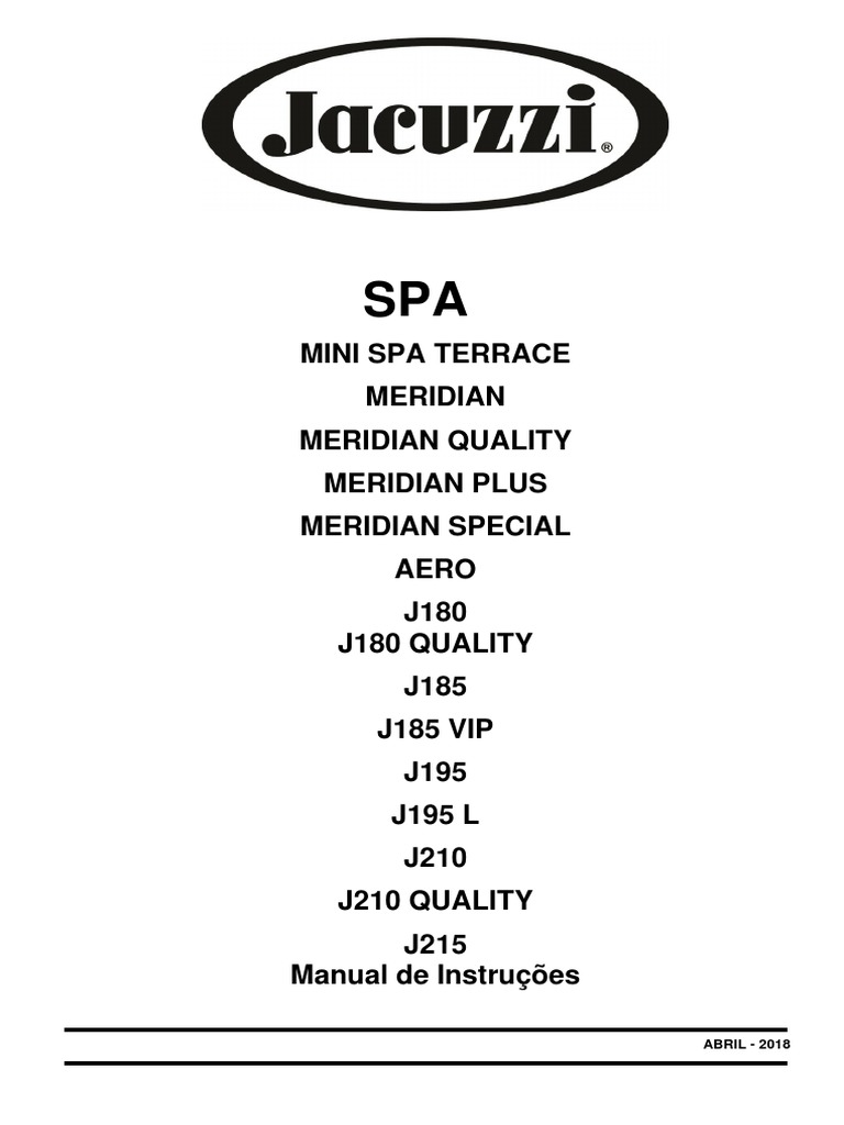 MANUAL Spa Jacuzzi | PDF