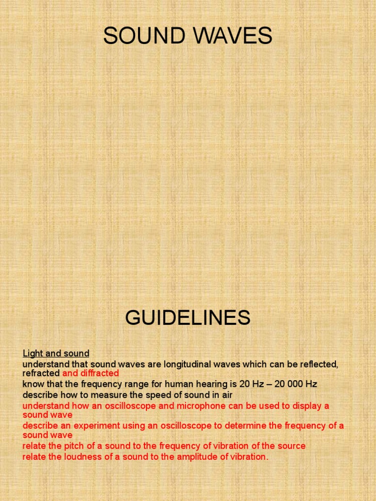 Form 2 19 Sound Waves | PDF | Sound | Waves
