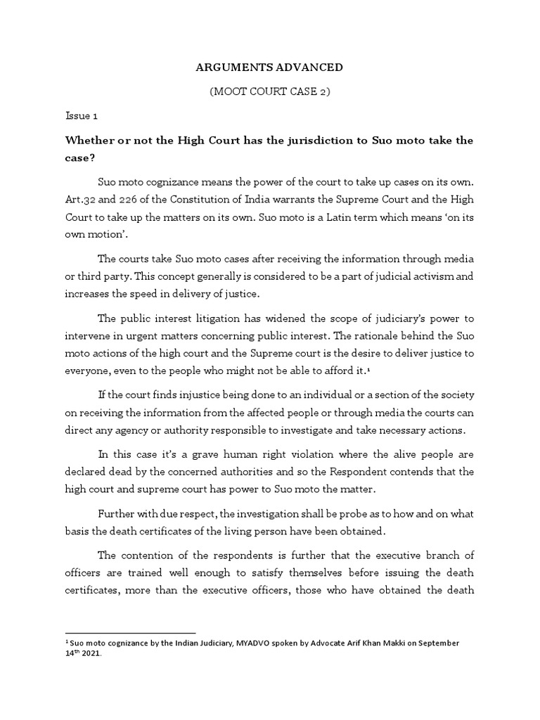 Arguments Advance of The MC 2 | PDF | Social Science