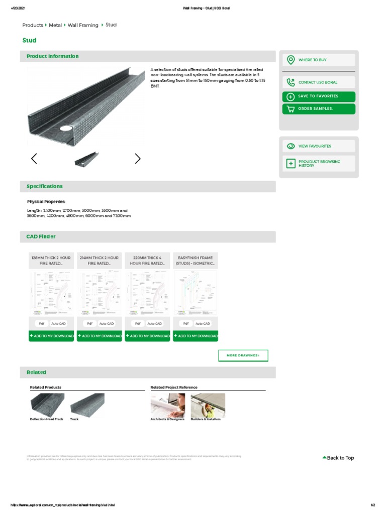 Boral EasyFinish Wall Studs Overview | PDF