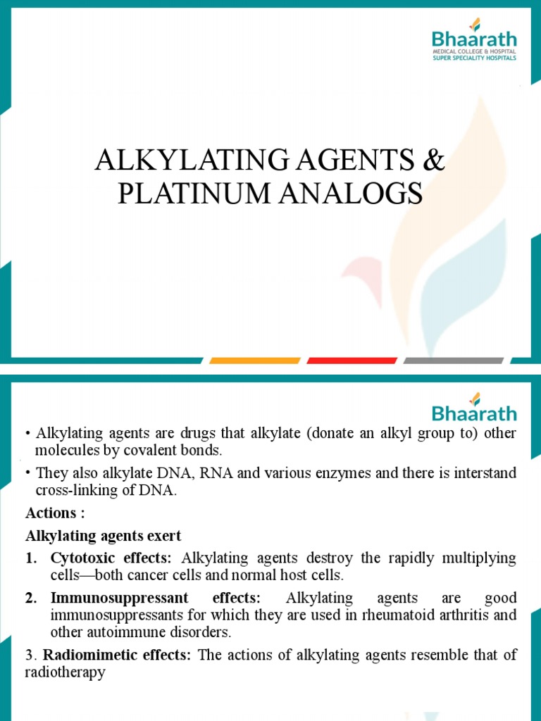 Alkylating Agents | PDF | Cancer Treatments | Clinical Medicine