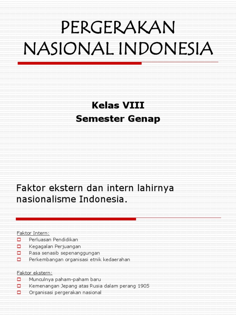 Ips Bab 4 - Pergerakan - Nasional - Indonesia | PDF