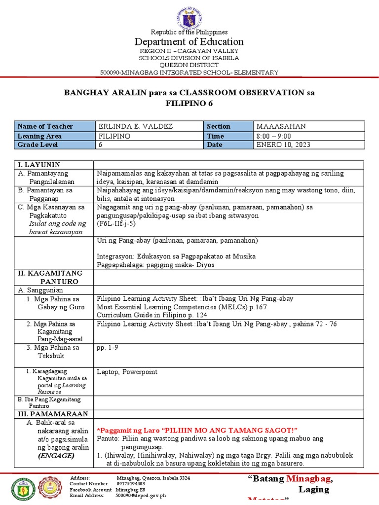 CO Lesson Plan 22 23 | PDF