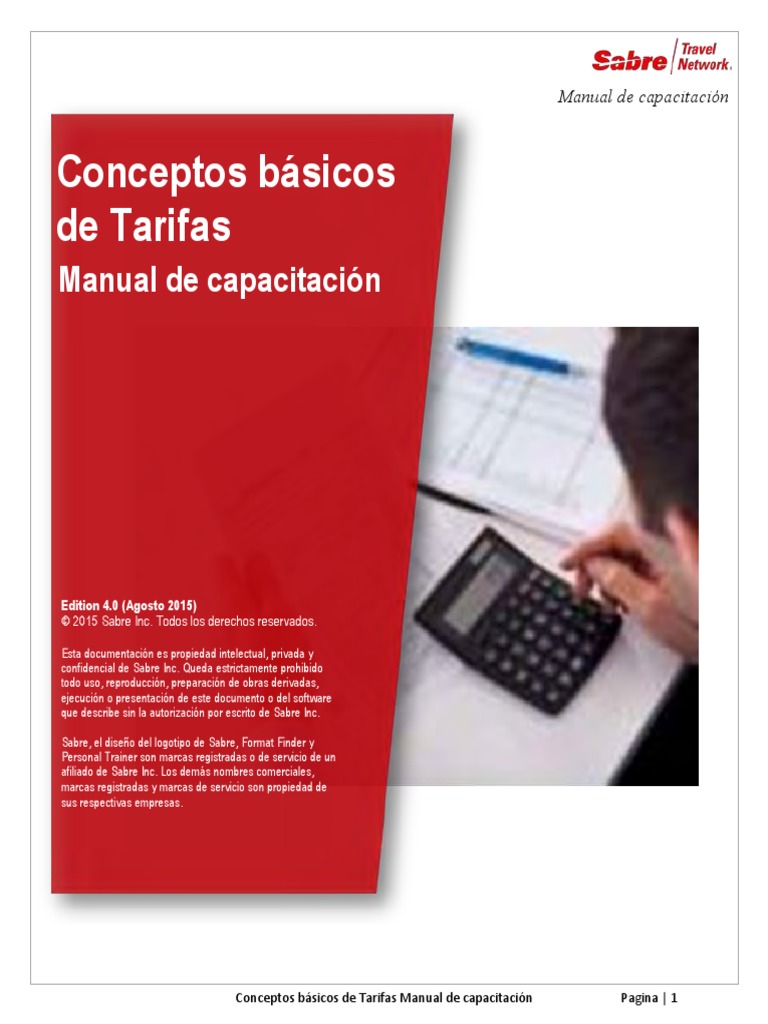 Sabre - Manual Tarifas | PDF | aerolíneas | Business