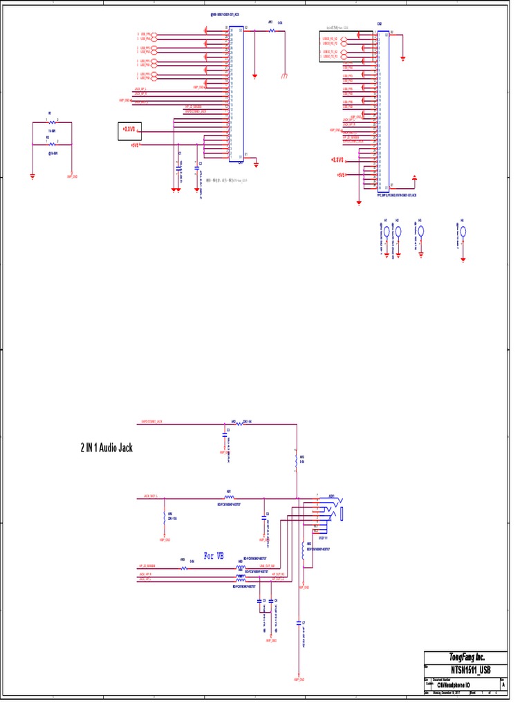 USB and Audio Jack Schematic Overview | PDF