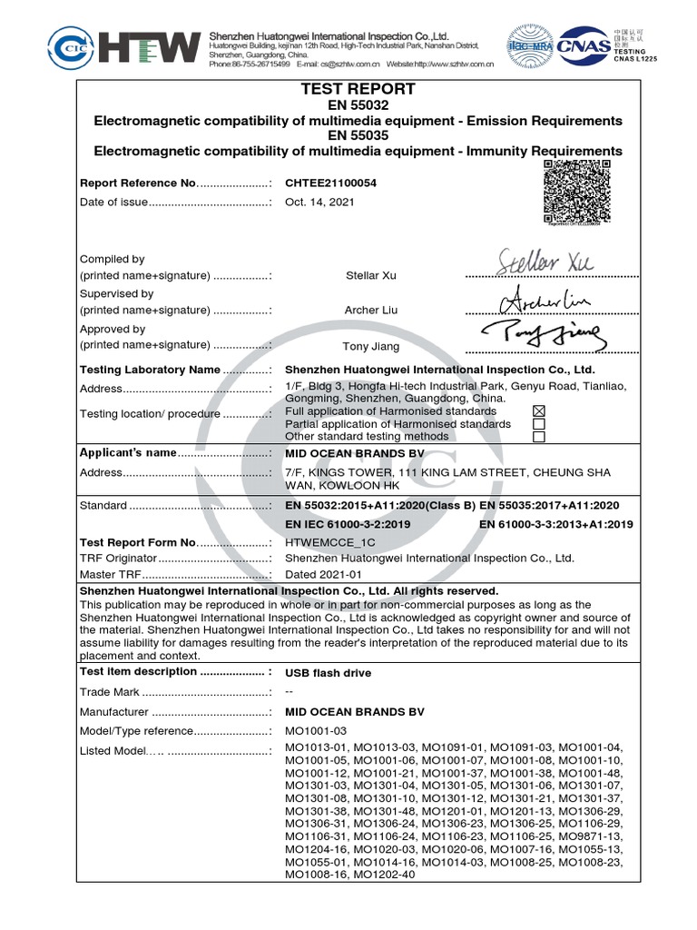 Mo1204 Test Emc | PDF