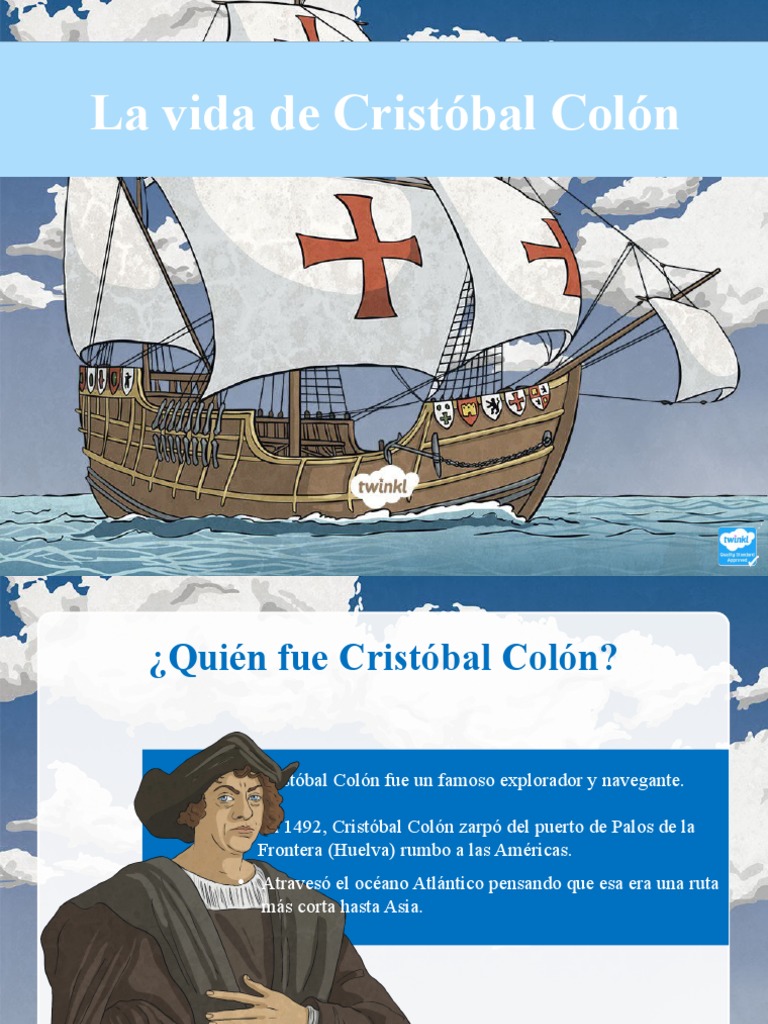 Presentacion La Vida de Cristobal Colon | PDF | Cristobal colon