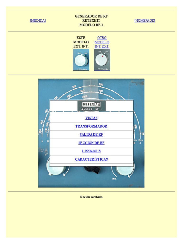 MANUAL Retexkit RF1 | PDF | Cantidades fisicas | Ingeniería Electrónica