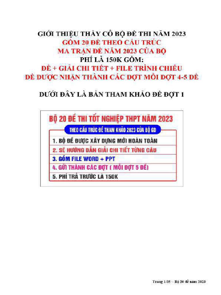 3 - Bộ 20 đề GDCD 12 - 2023 | PDF