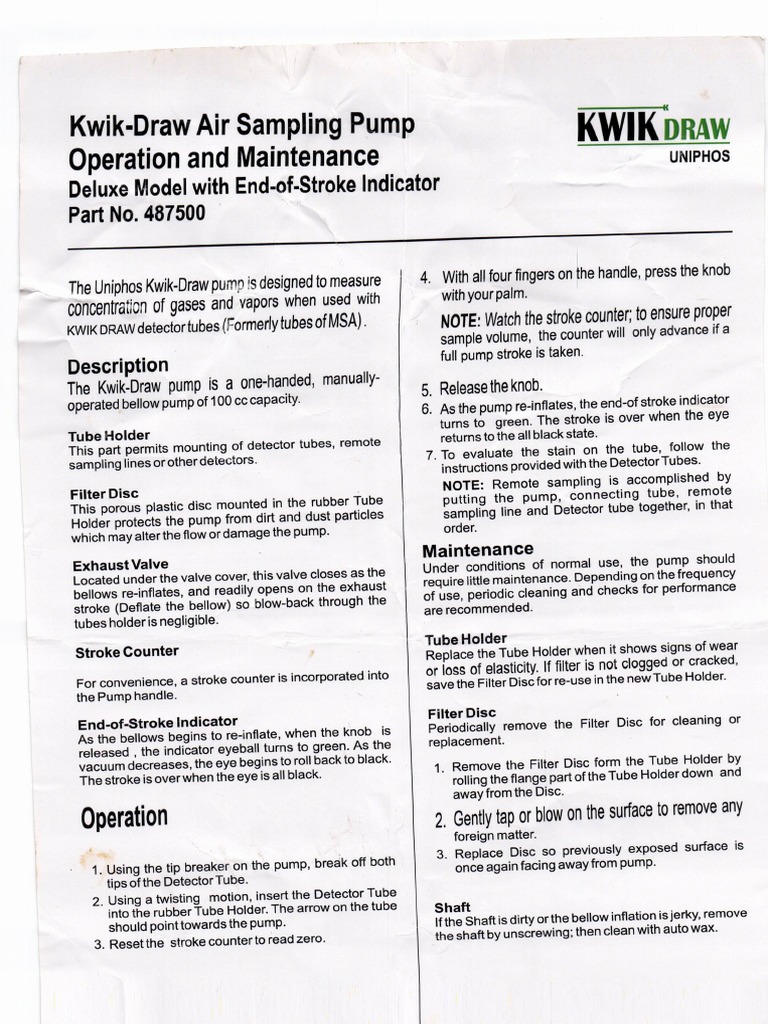 OPM - Kwik-Draw Tube Pump | PDF