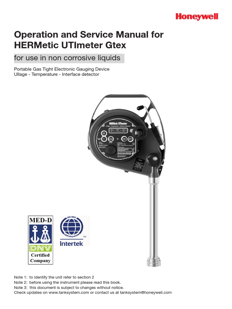 HERMetic UTImeter Gtex Manual | PDF | Physical Sciences | Materials