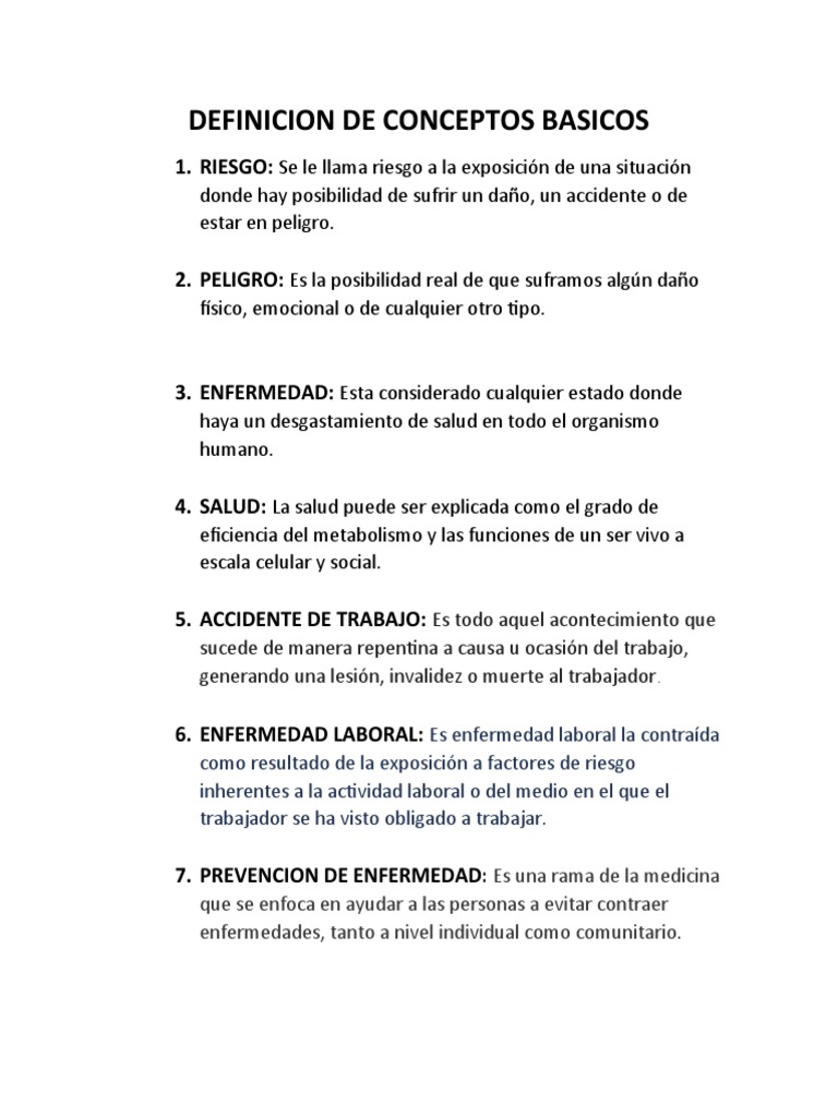Definicion de Conceptos Basicos | PDF
