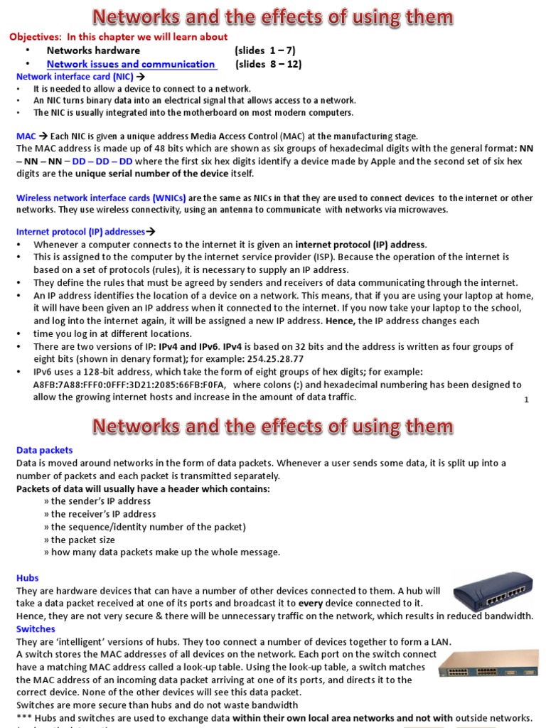 Unit 4 - Networks and The Effects of Using Them | Descargar gratis PDF | Computer Network ...