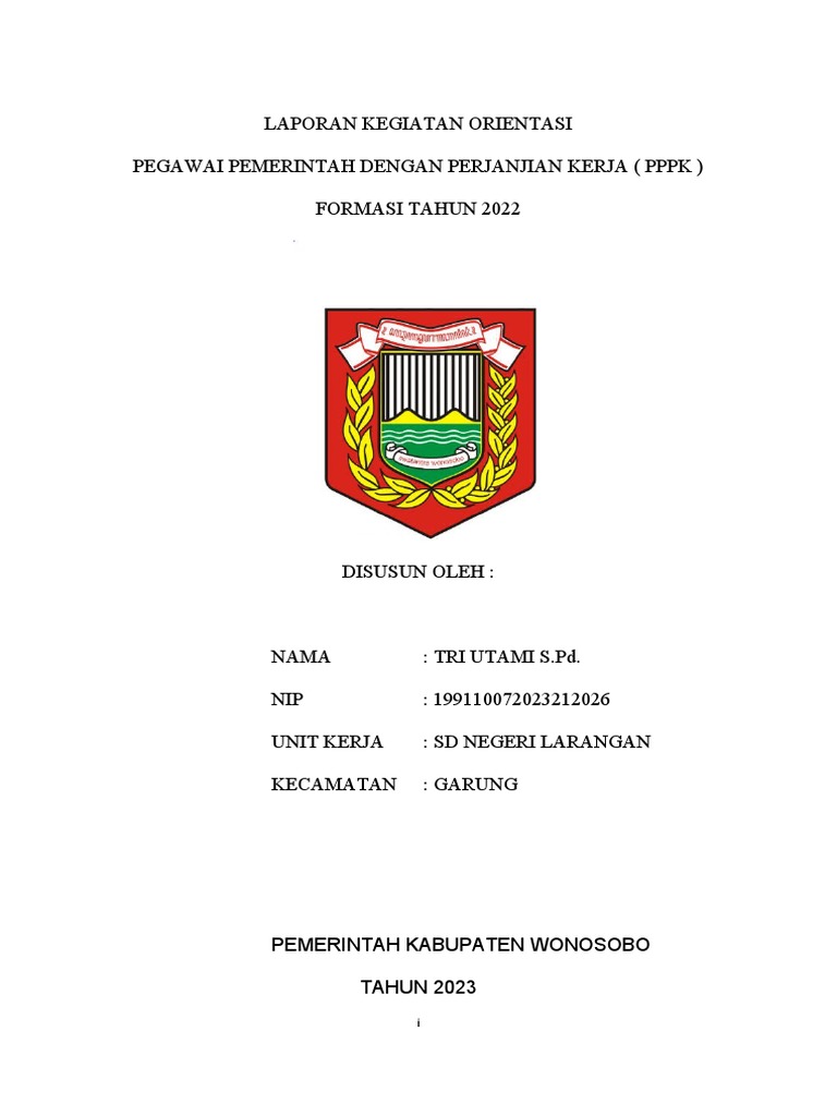 Laporan ORIENTASI PPPK 2023 | PDF