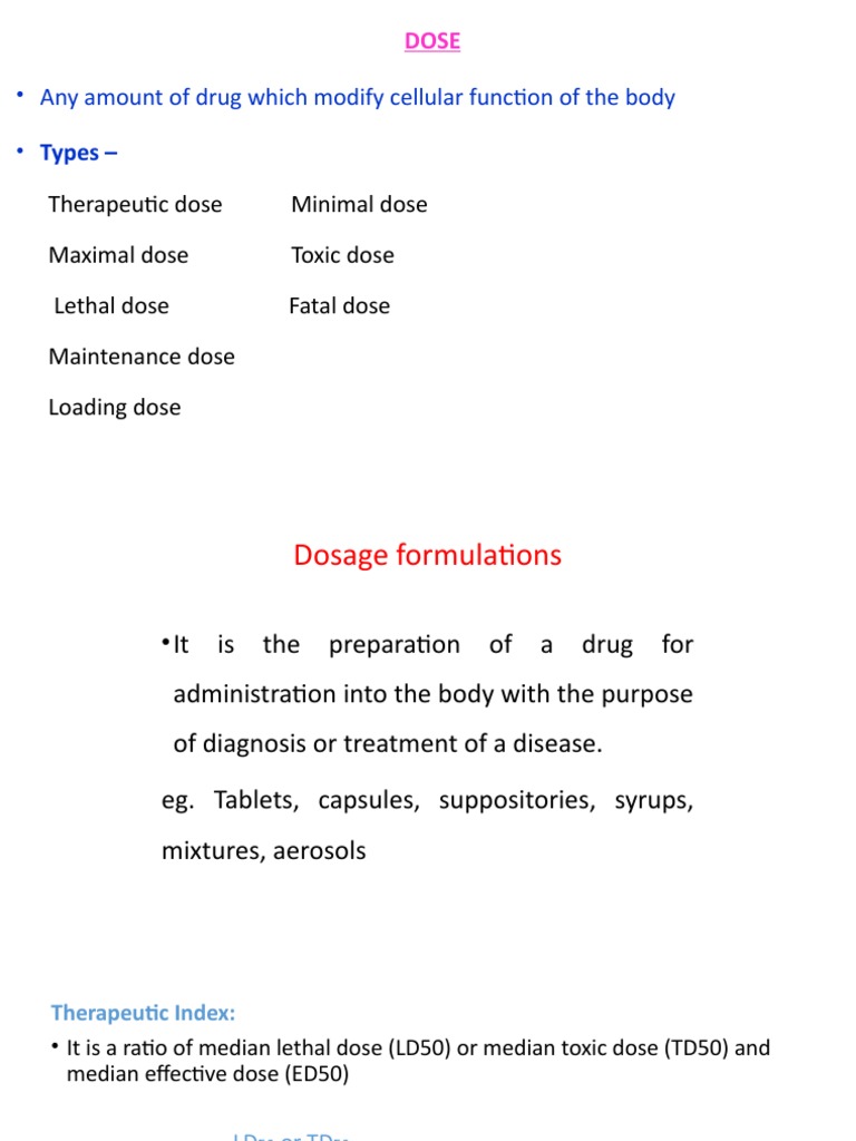 Understanding Therapeutic Index in Pharmacology | PDF | Chemistry ...