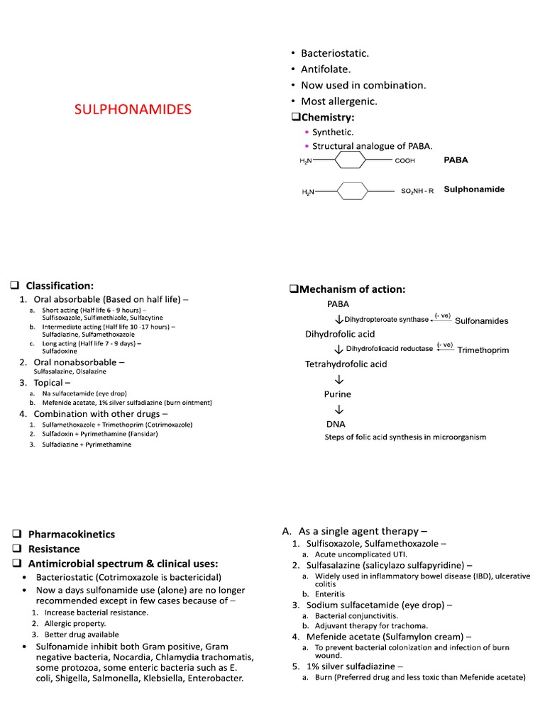 Sulphonamides | PDF